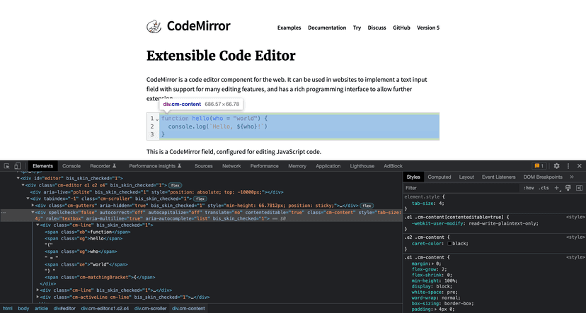 Codemirror: unit-testing codemirror react components